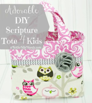 Adorable DIY Scripture Tote or Book Tote For Kids – Tip Junkie